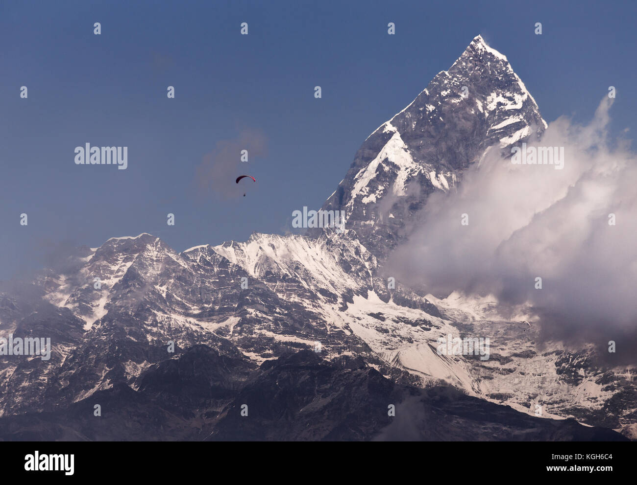 Paragliding in the Himalaya, Nepal Stock Photo - Alamy
