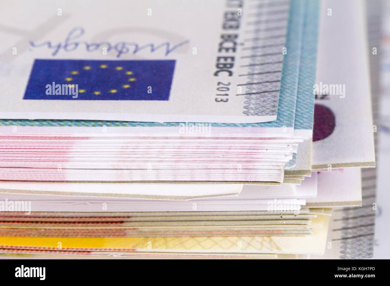 Finance concept, stack of euro banknotes and cash money Stock Photo - Alamy