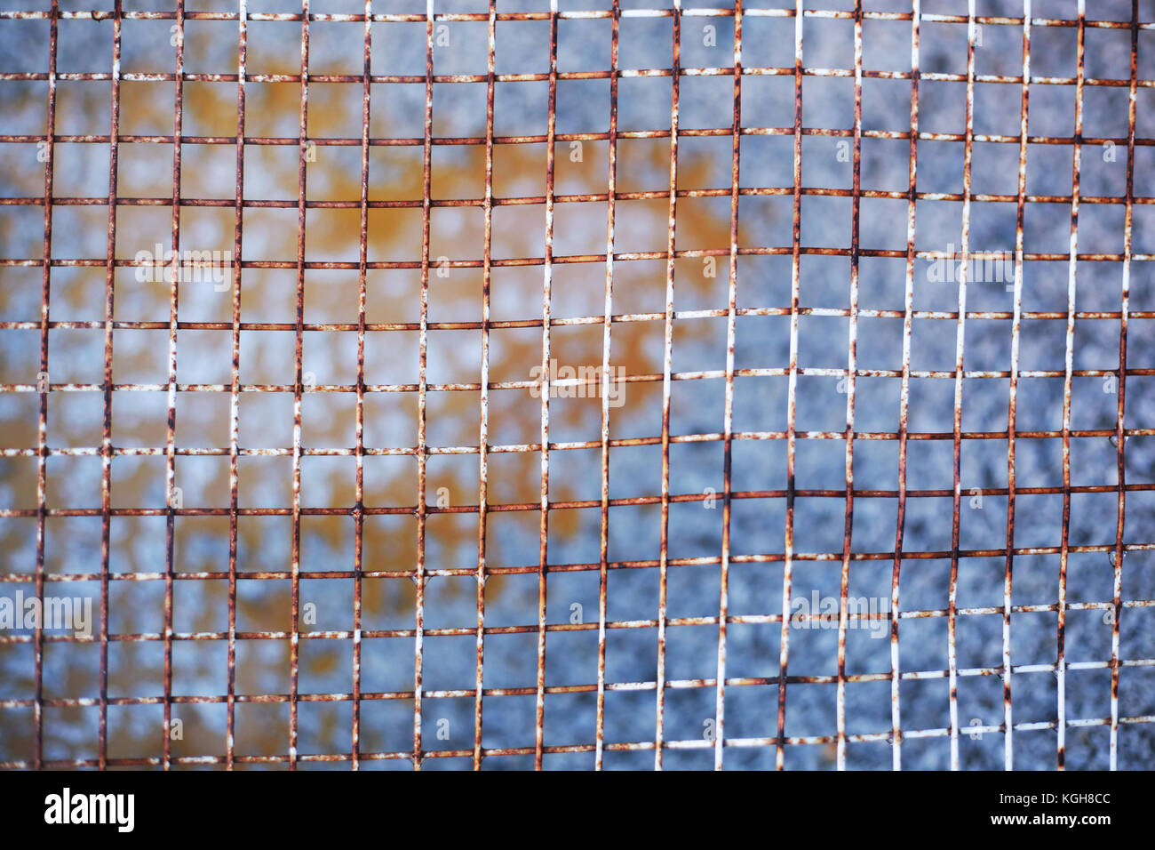 detail of rusty mesh fence Stock Photo - Alamy