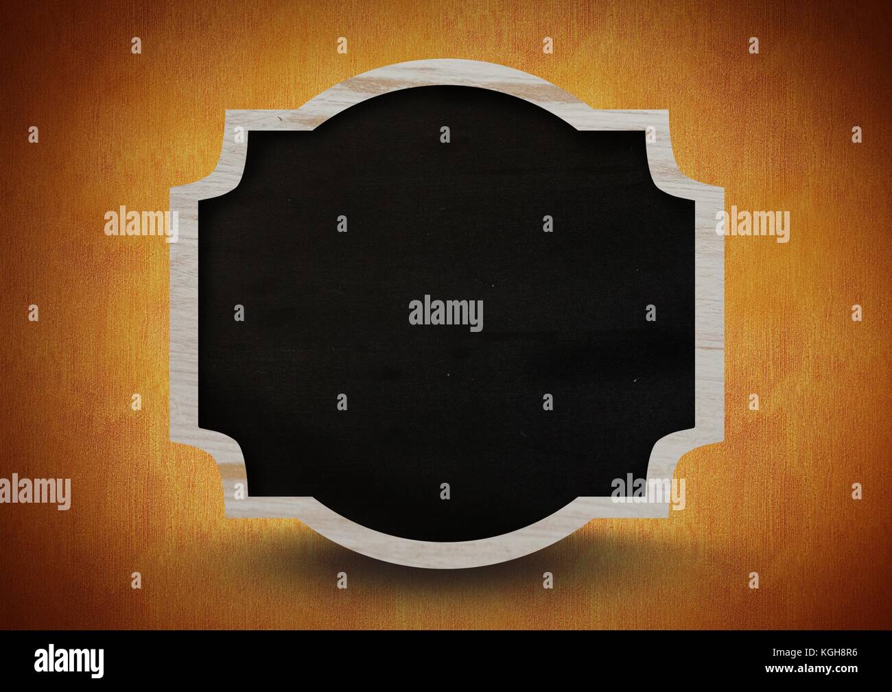 Digital composite of Blackboard sign on rustic background Stock Photo ...