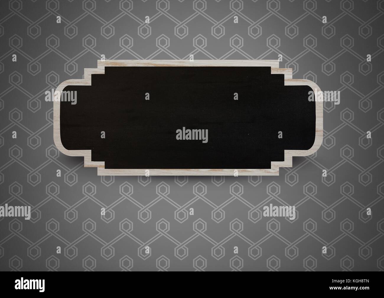 Digital composite of Blackboard sign on wallpaper Stock Photo - Alamy