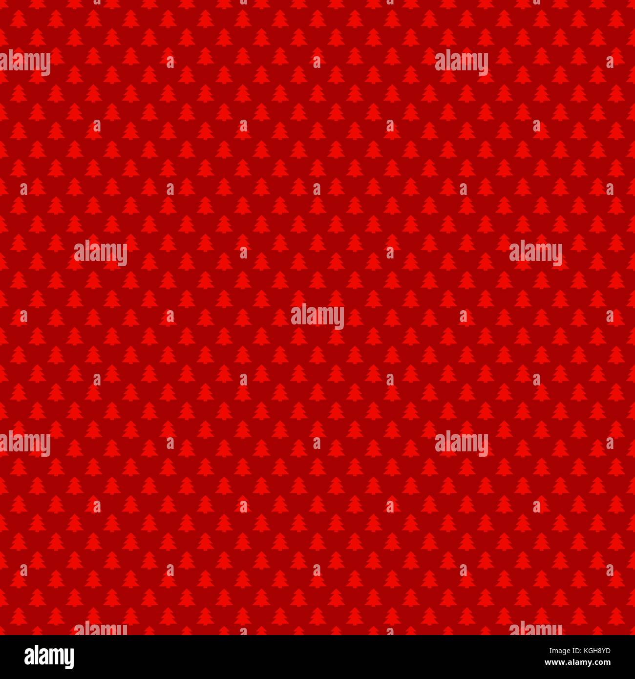 Red repeating stylized pine tree pattern background - vector Christmas ...
