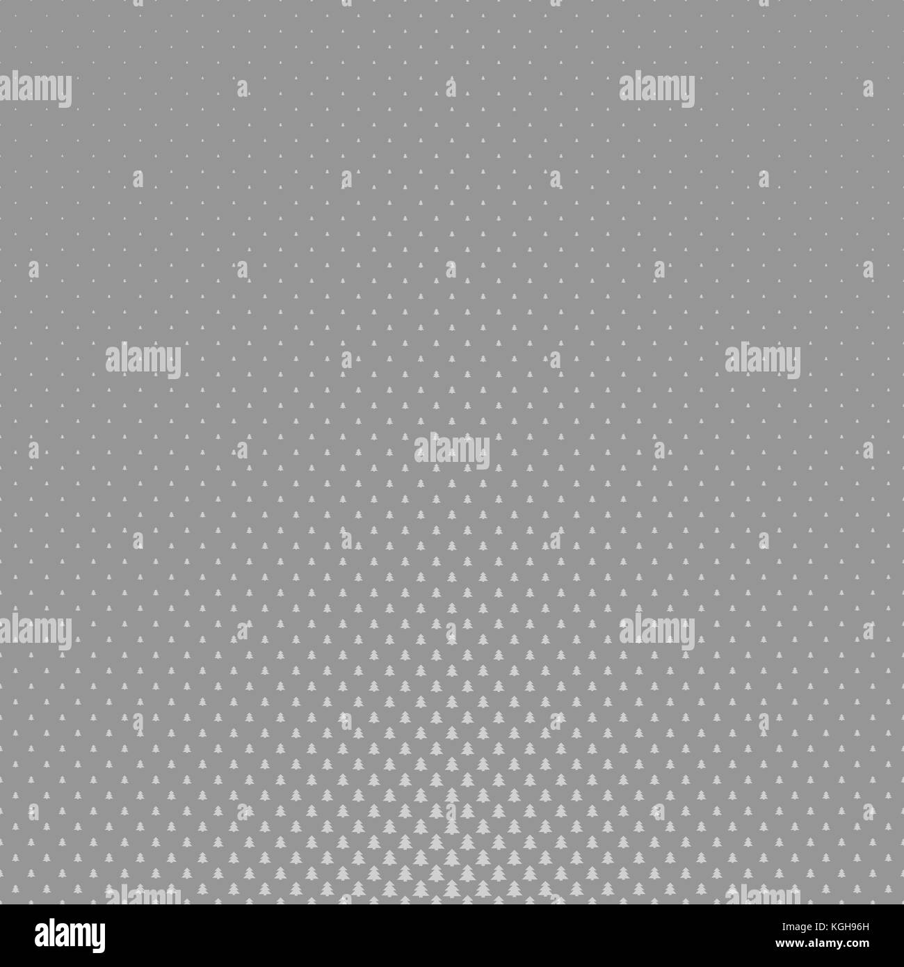 Grey repeating stylized Christmas tree pattern background - vector ...