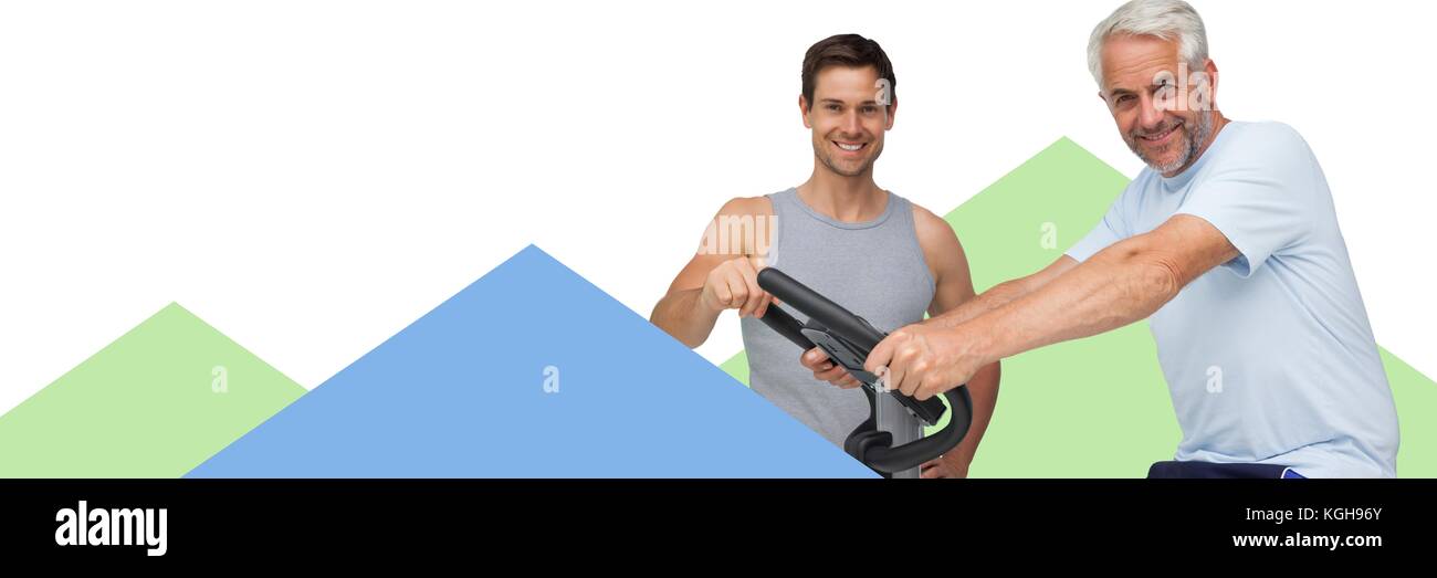 Digital composite active caucasian men hi-res stock photography and ...
