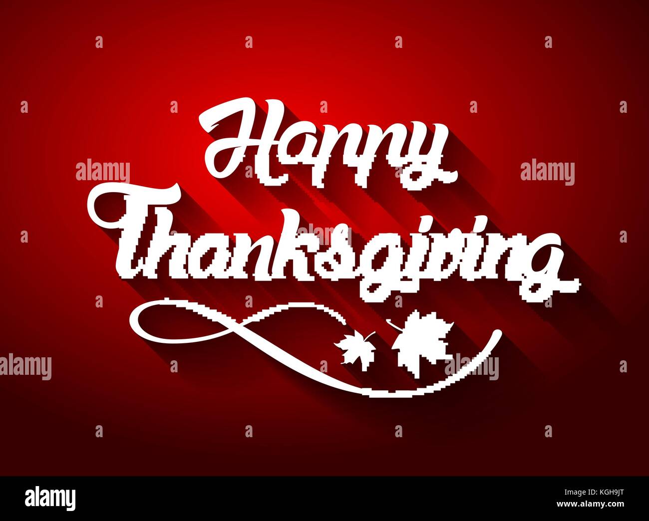 Thanksgiving greeting card with "Happy Thanksgiving" lettering text vector illustration Stock ...