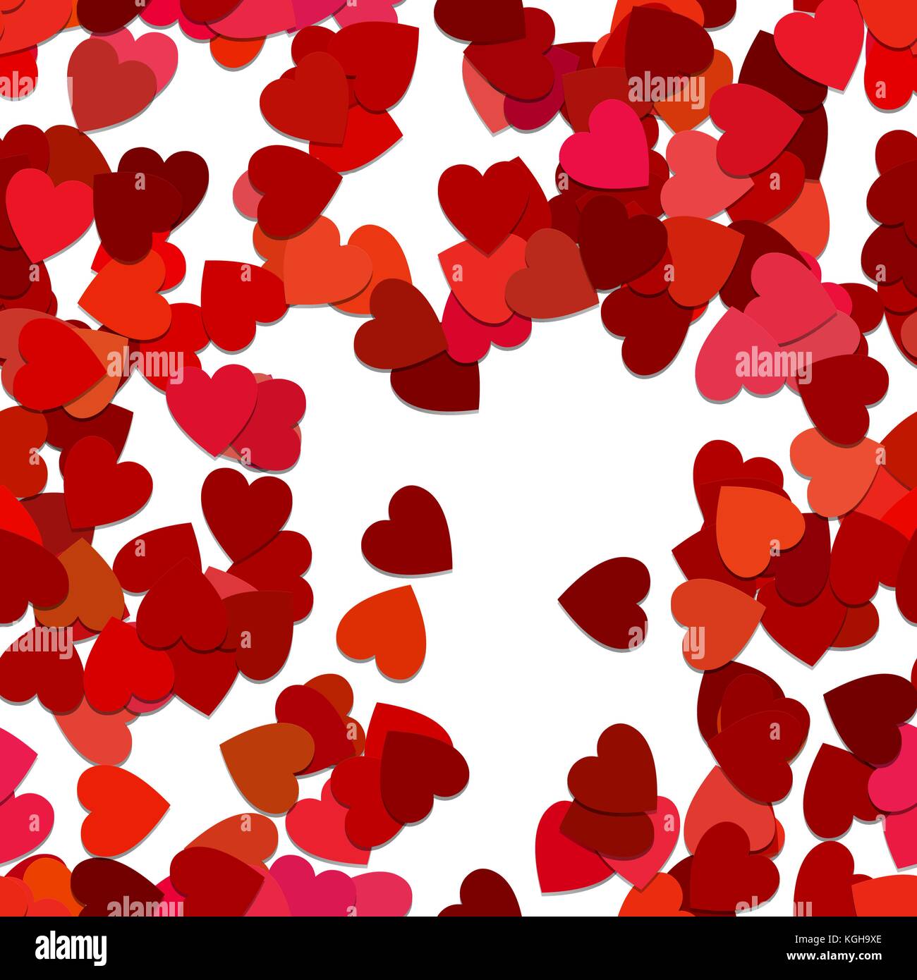 Repeating heart pattern background - vector illustration from rotated ...