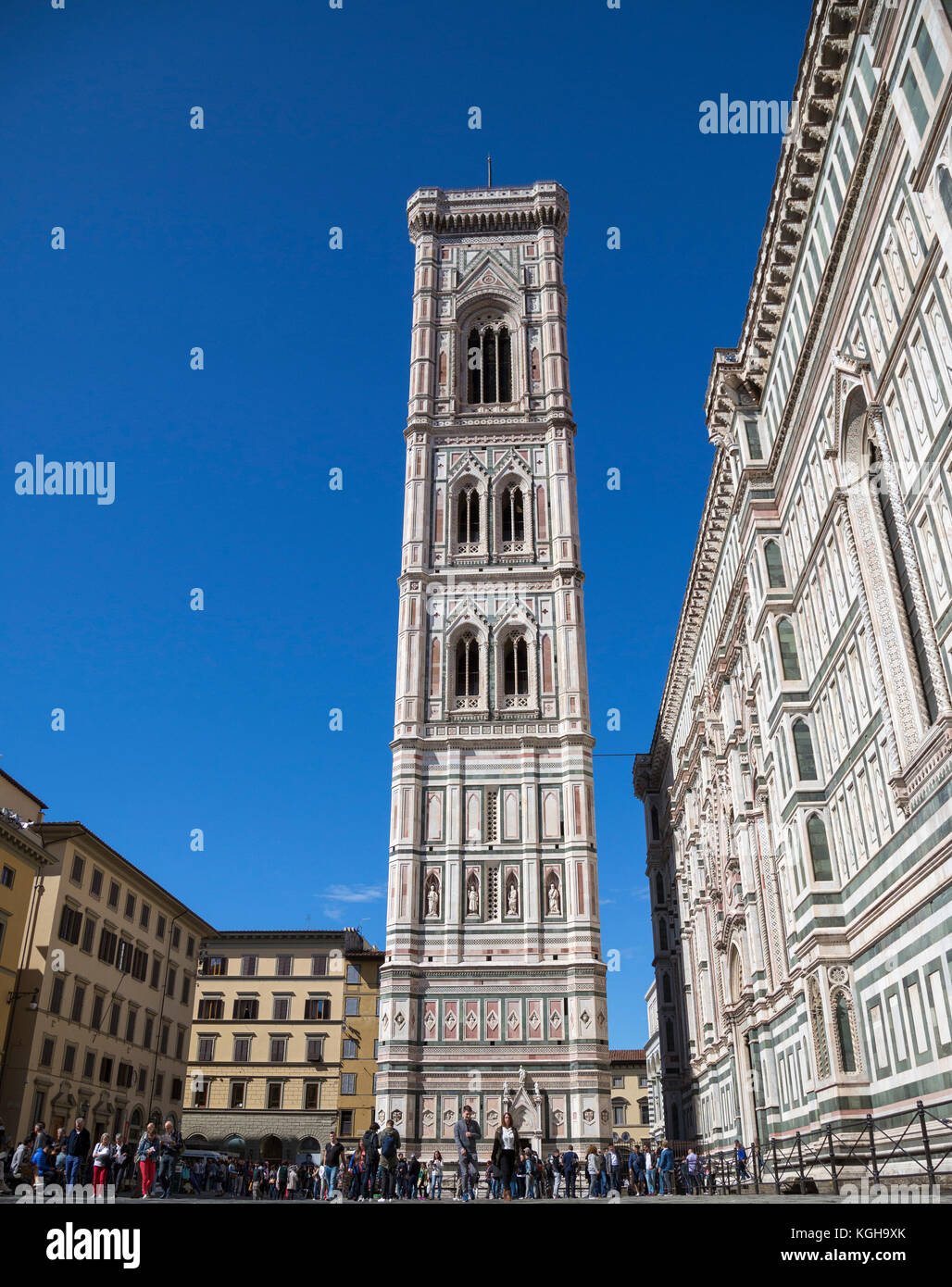 Giotto's Campanile, part of the Florence Cathedral complex on the ...