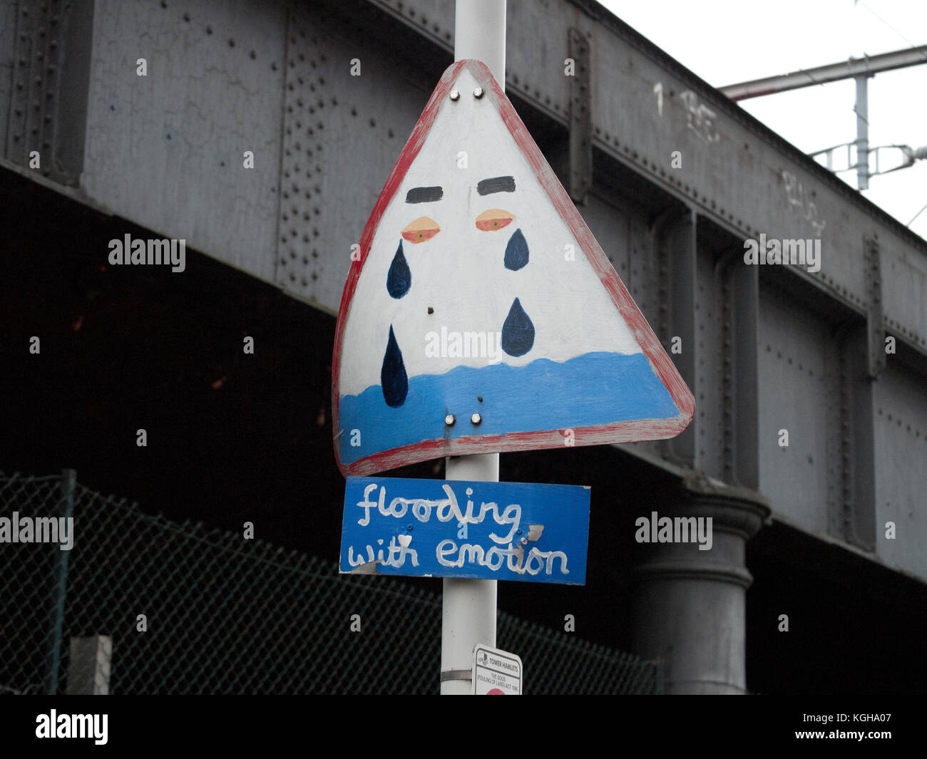 Hand painted street signs in Bethnal Green London from a school art ...