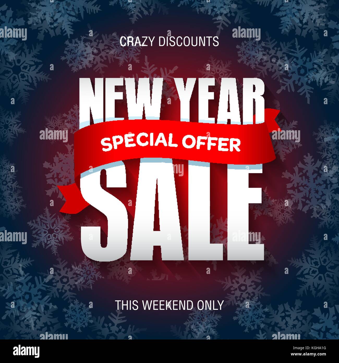 New Year sale badge, label, promo banner template. Special offer text ...