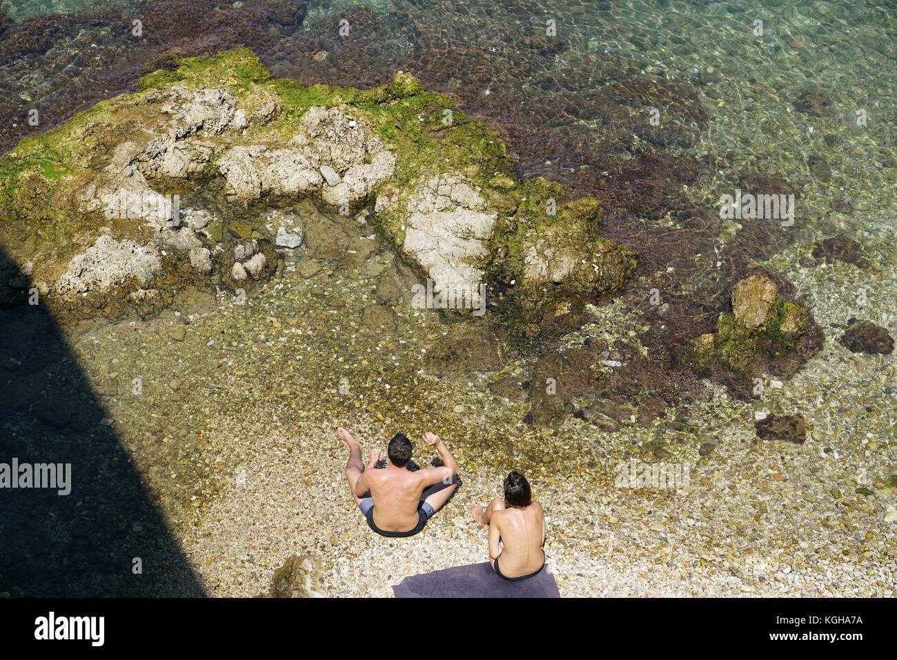 Corfu, Greece: People at the beach Stock Photo - Alamy