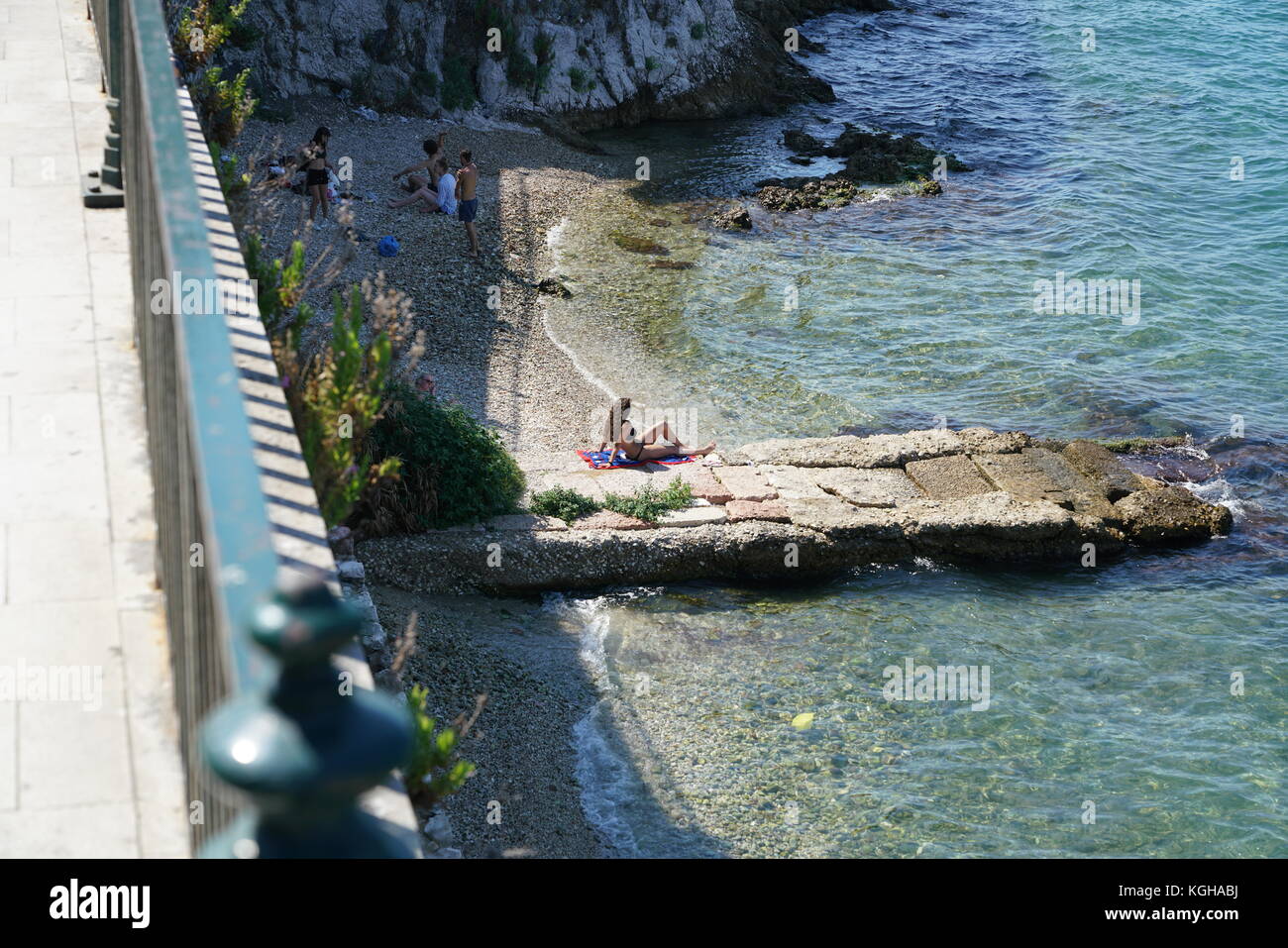 Corfu, Greece: People at the beach Stock Photo - Alamy