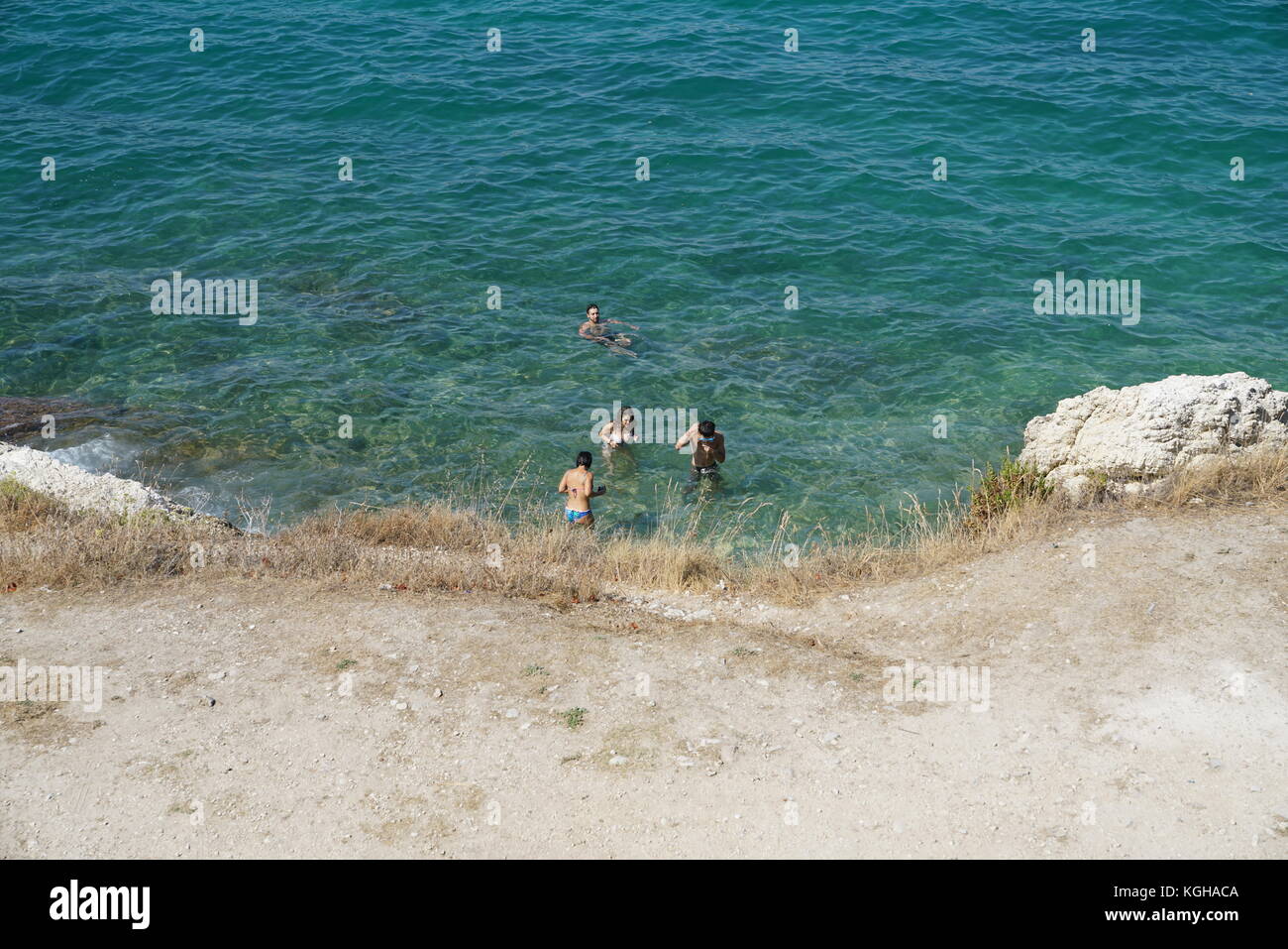 Corfu, Greece: People at the beach Stock Photo - Alamy