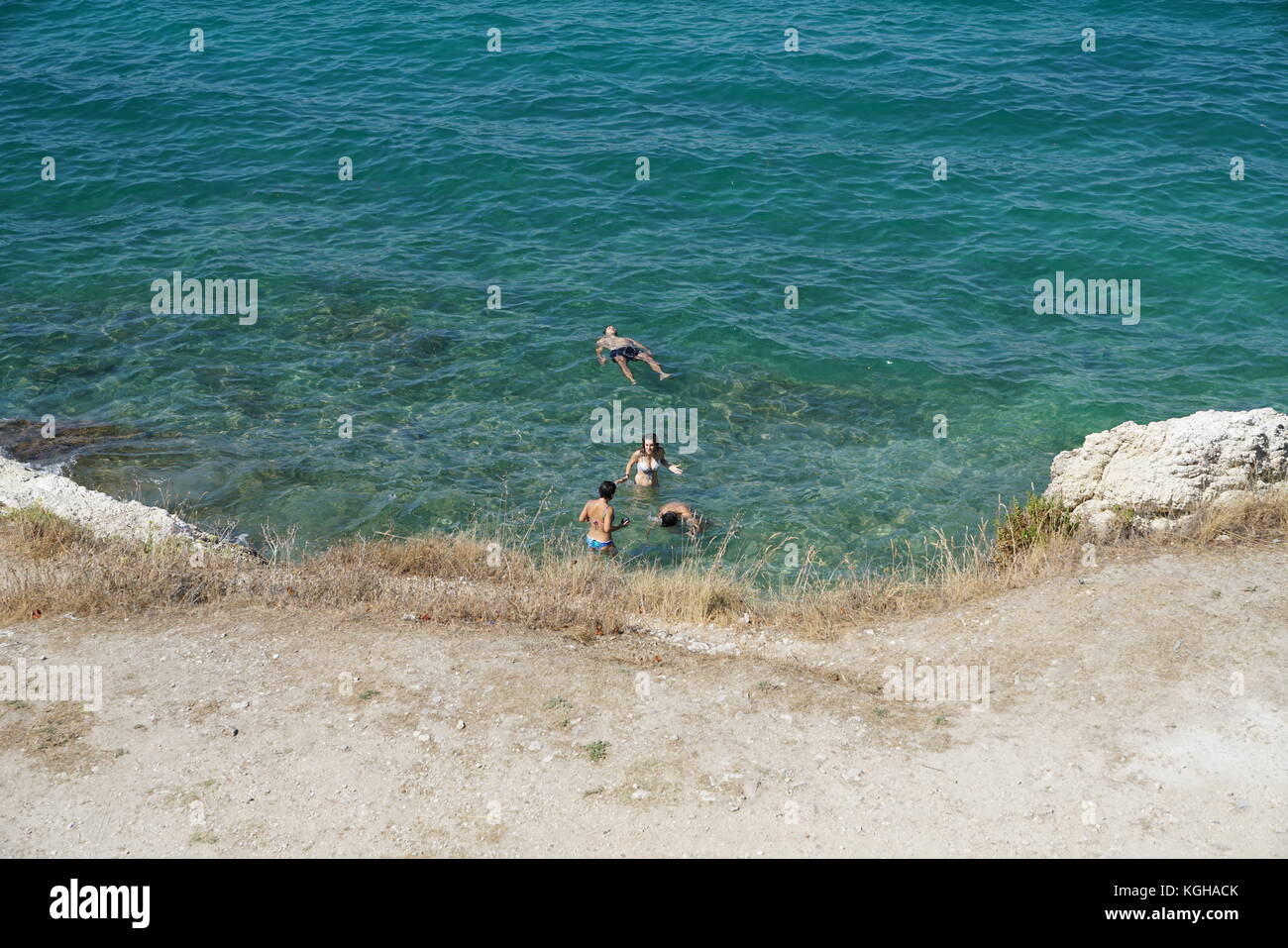 Corfu, Greece: People at the beach Stock Photo - Alamy