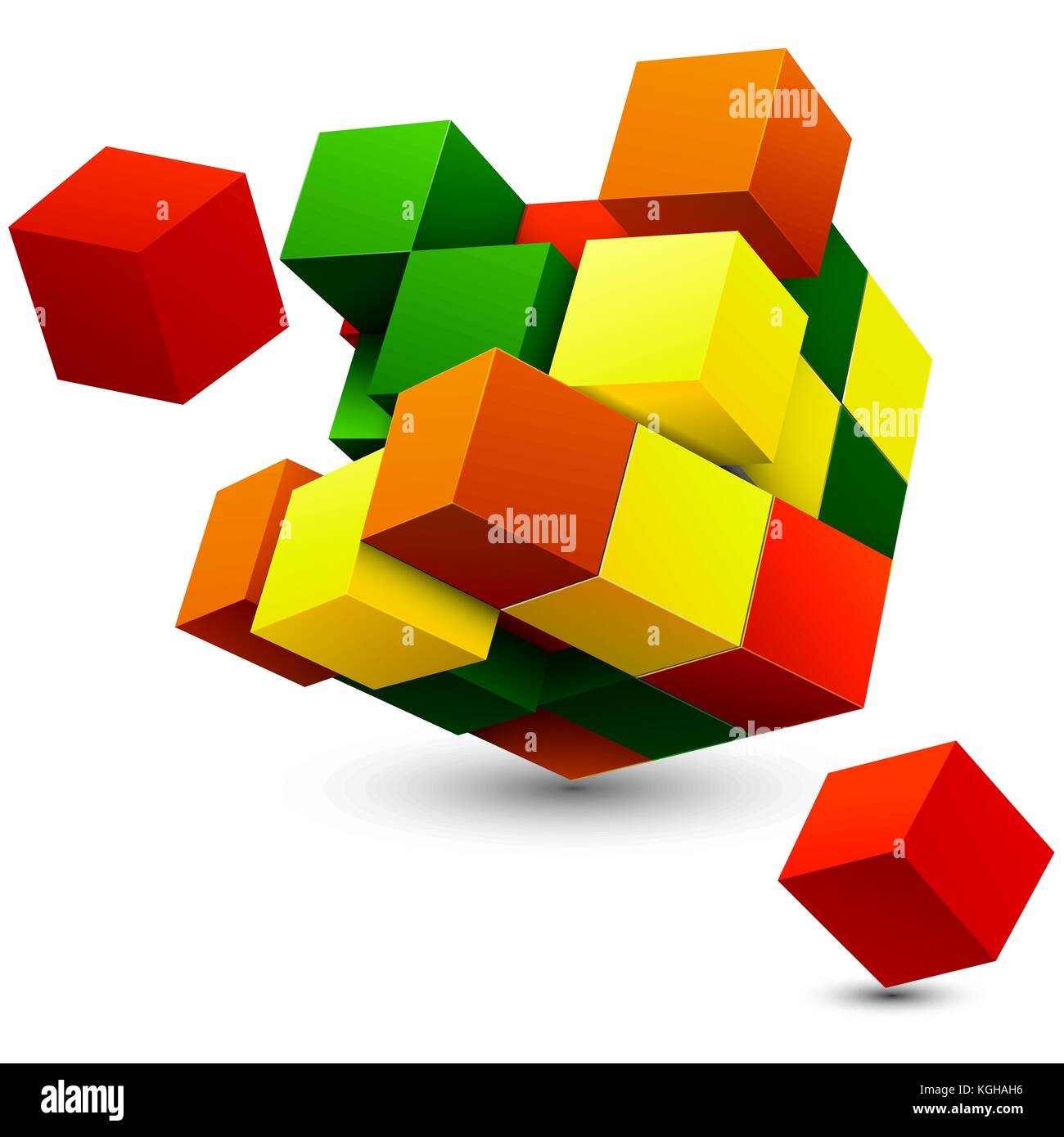 Set logo 3d abstract cube Stock Vector Images - Alamy