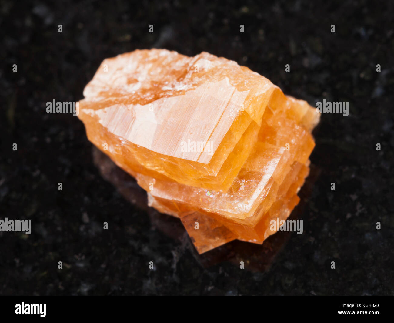 macro shooting of natural mineral rock specimen - rough crystal of ...