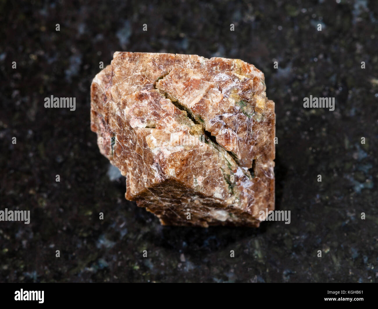 macro shooting of natural mineral rock specimen - crystal of Zircon ...