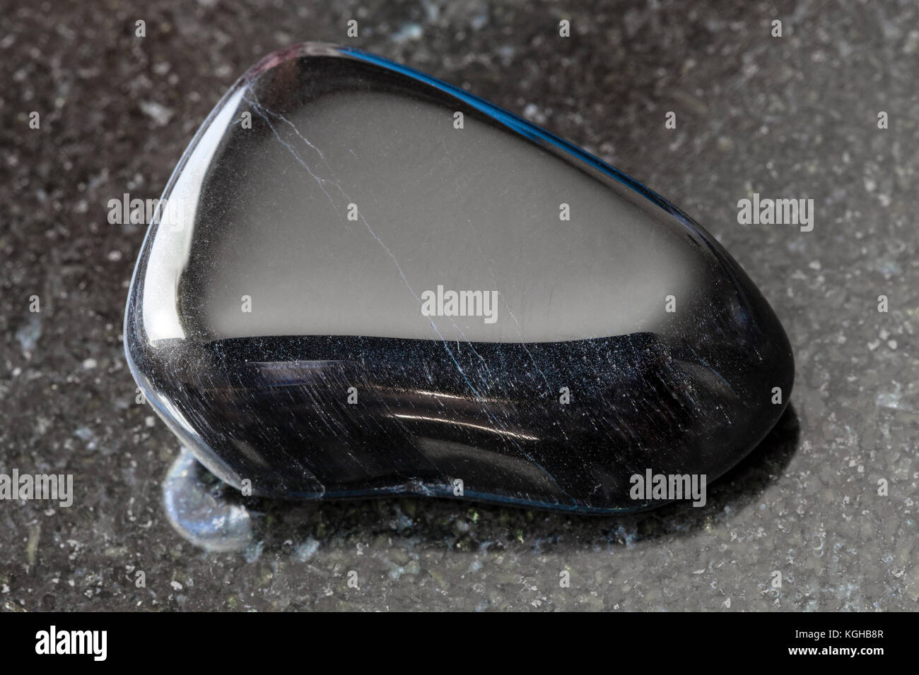 macro shooting of natural mineral rock specimen - polished hawk-eye ...