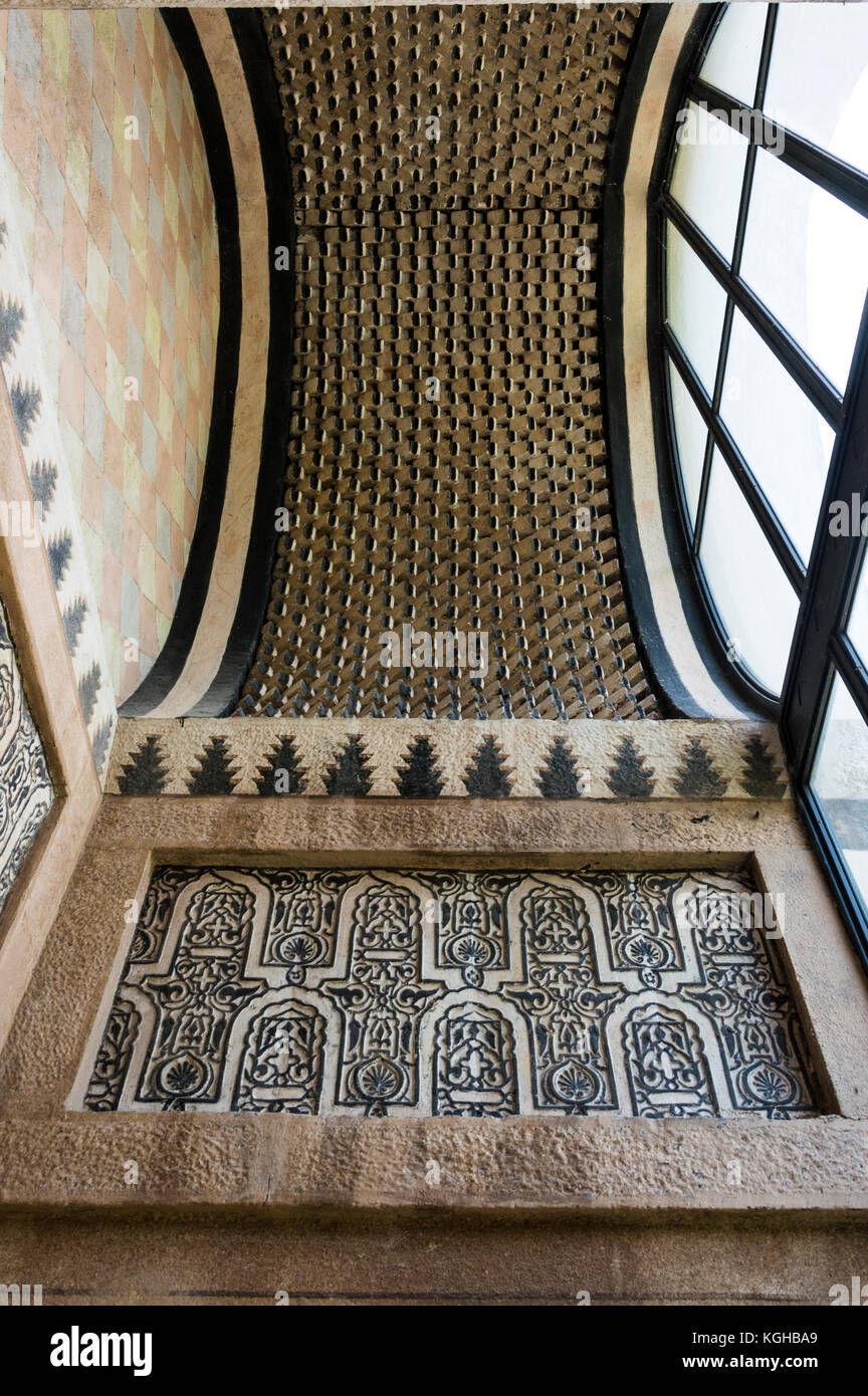 Riola, Italy - 2nd November 2017: Rocchetta Mattei castle in Riola ...