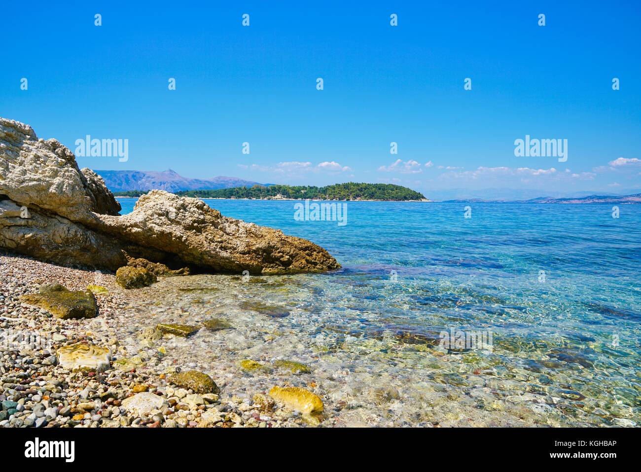 Corfu, Greece: Corfu Beach Stock Photo - Alamy