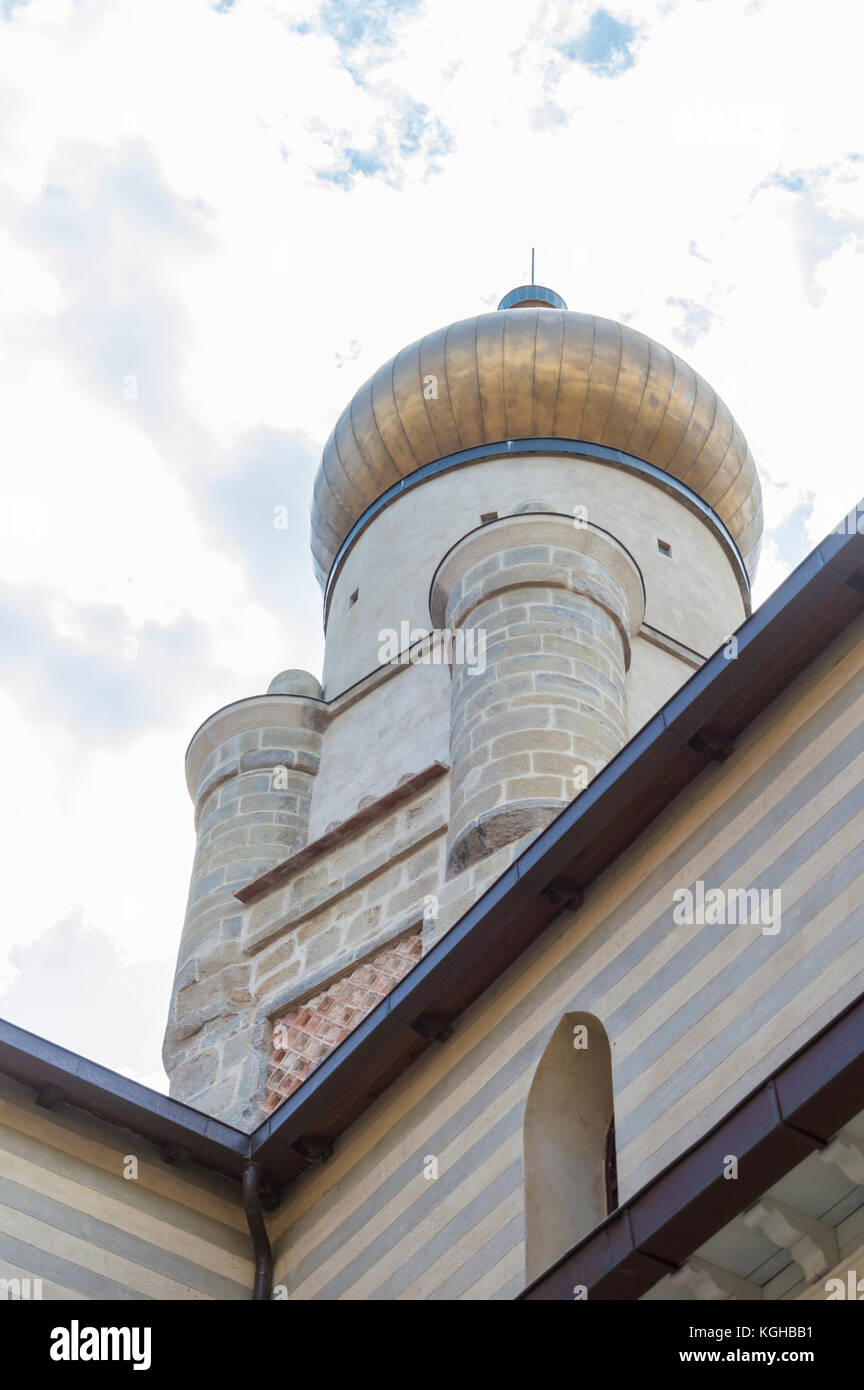 Riola, Italy - 2nd November 2017:Rocchetta Mattei castle in Riola ...