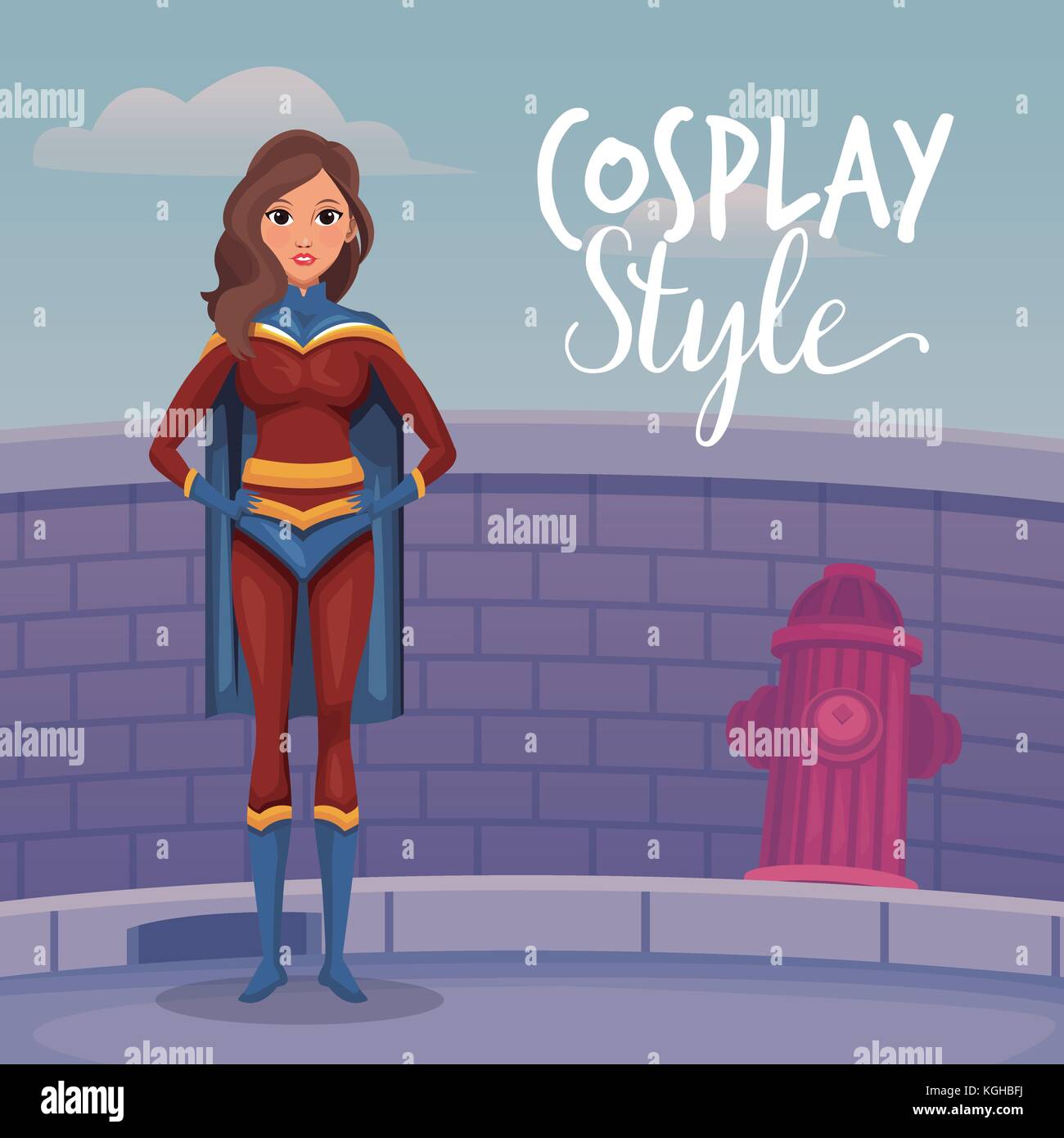 Woman cosplay style Stock Vector Image & Art - Alamy
