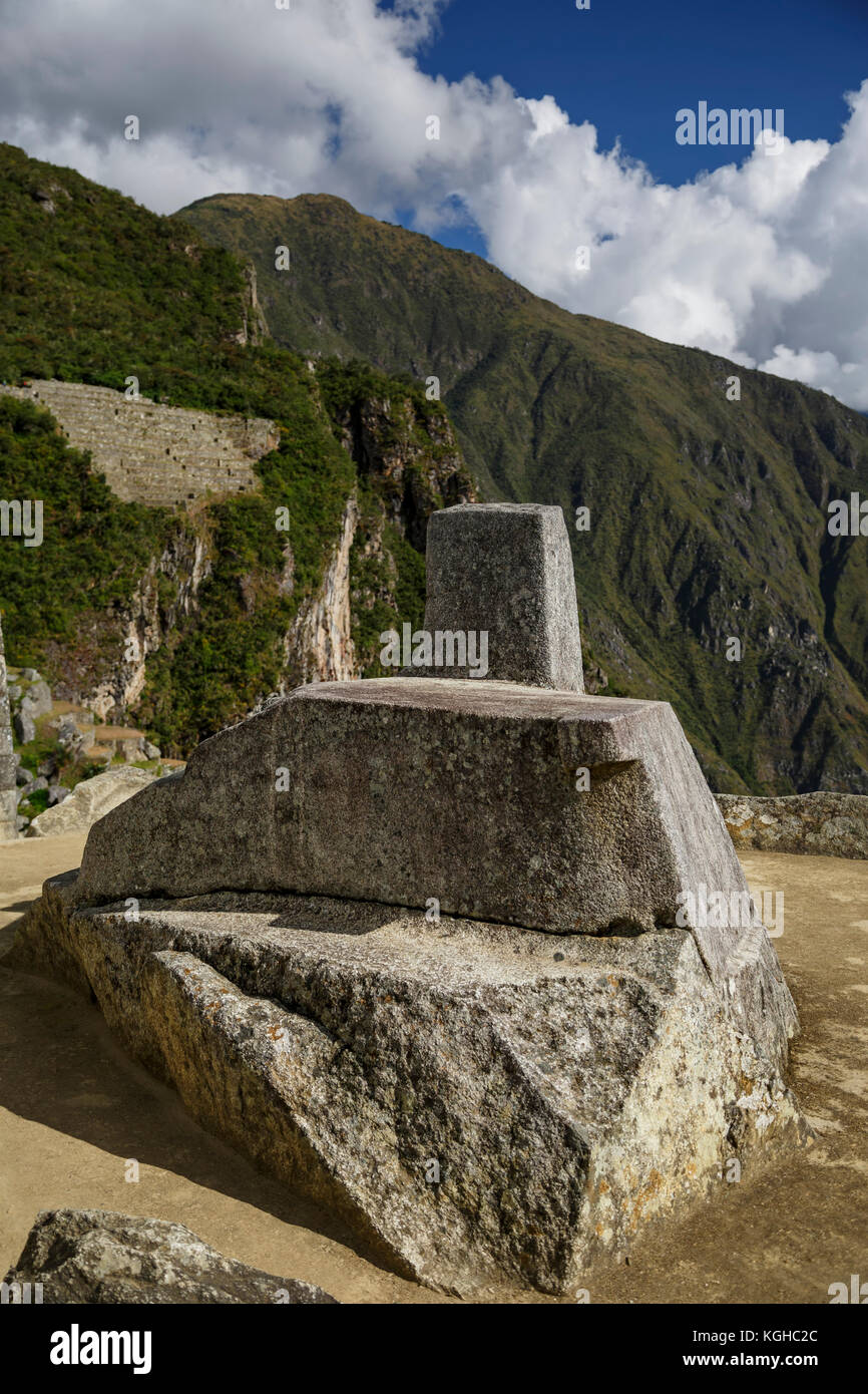 Intihuatana (aka Hitching Post of the Sun or Sundial), Machu Picchu ...