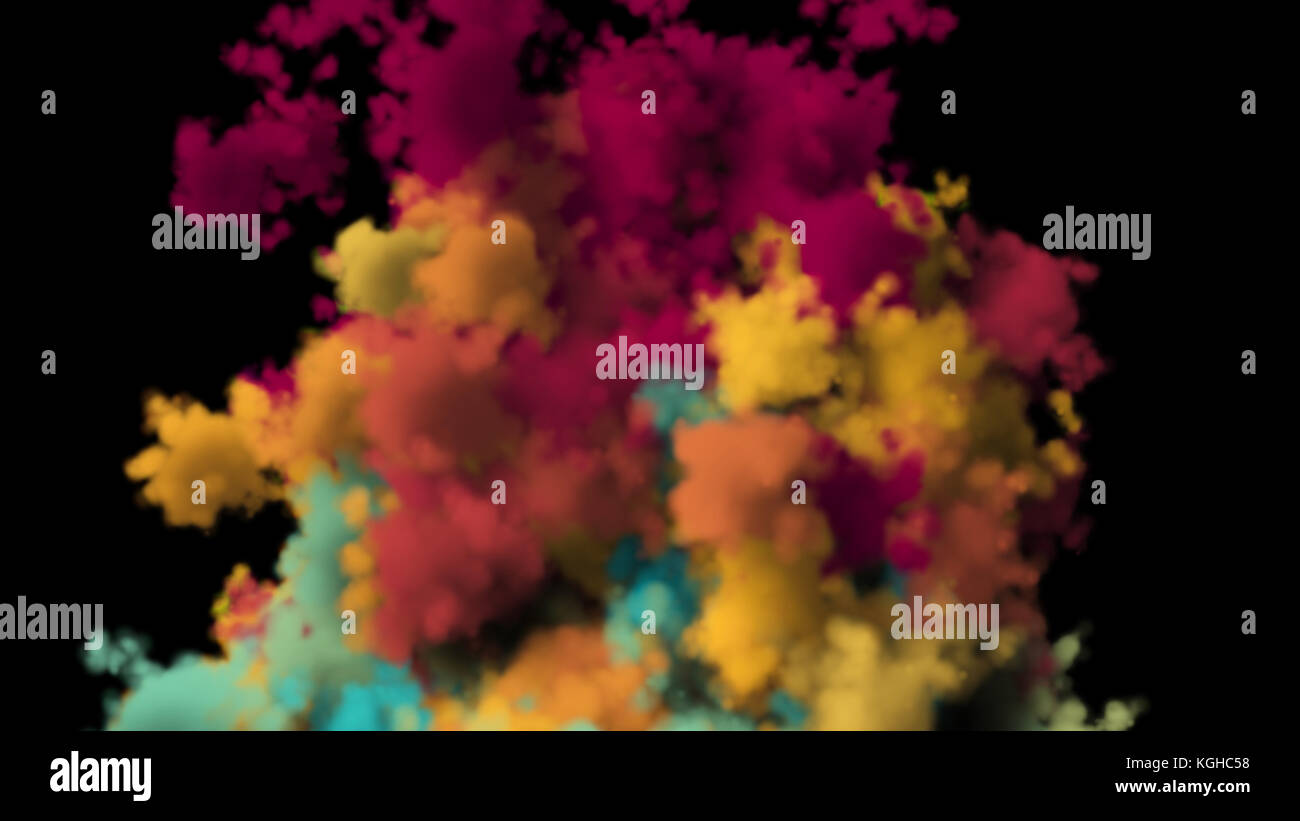 Colorful smoke on dark background Stock Photo - Alamy