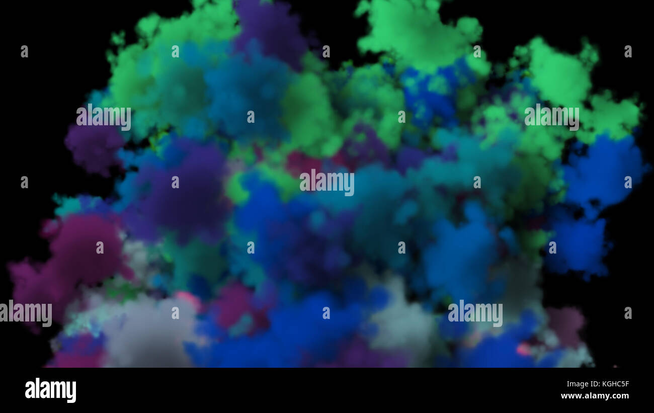 Colorful smoke on dark background Stock Photo - Alamy