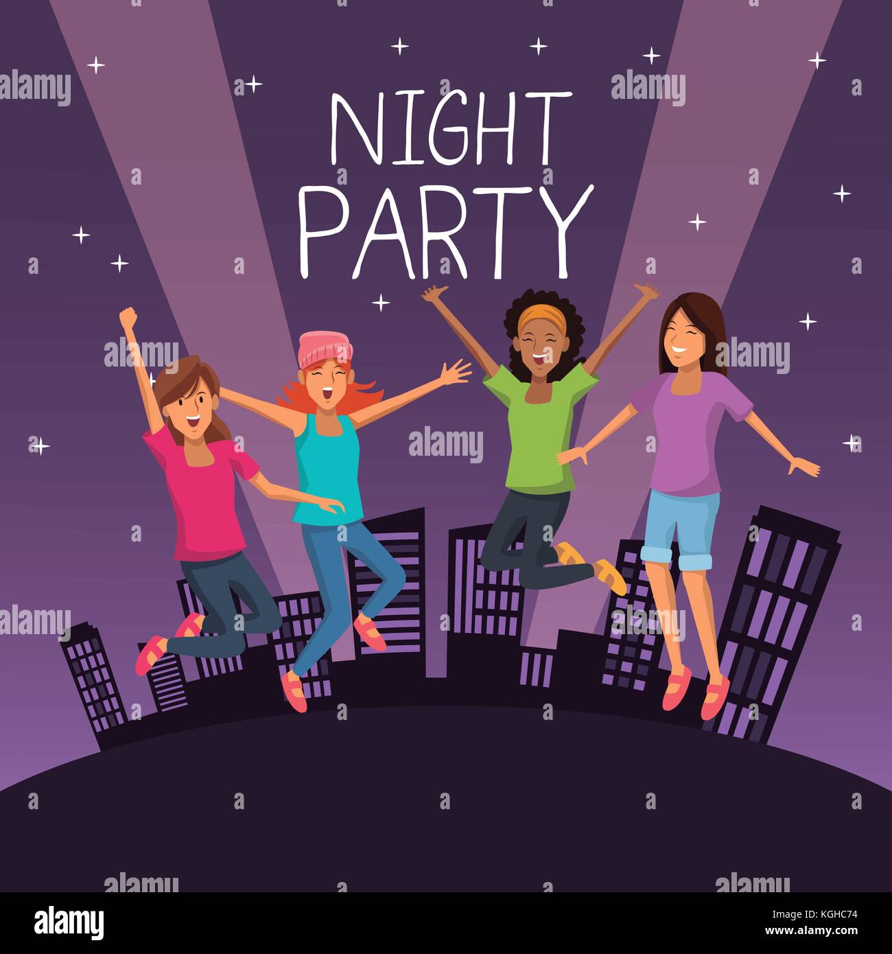 Women night party leisure Stock Vector Images - Alamy