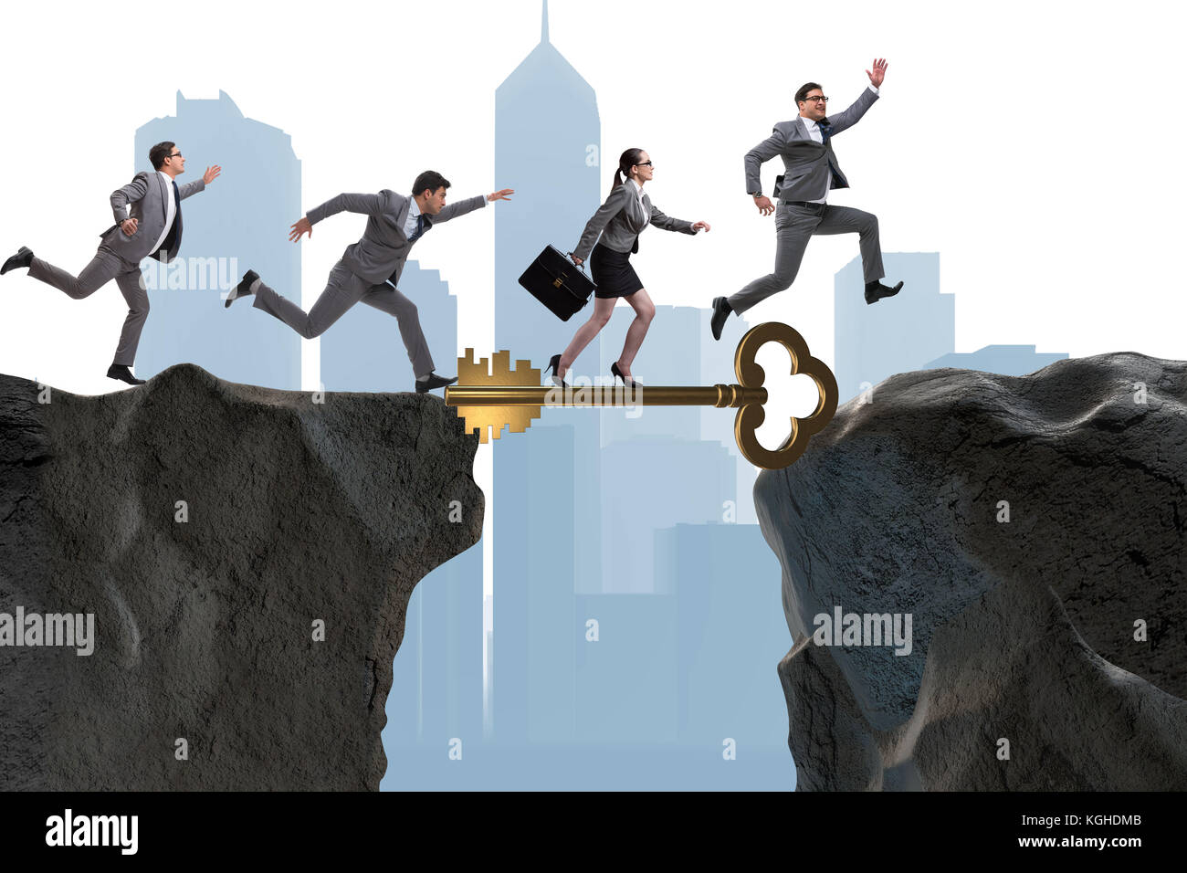 Concept with key to success illustration Stock Photo - Alamy