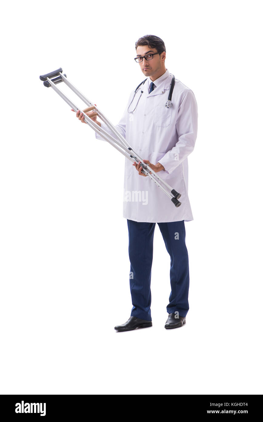 Young doctor physician standing walking isolated on white background ...