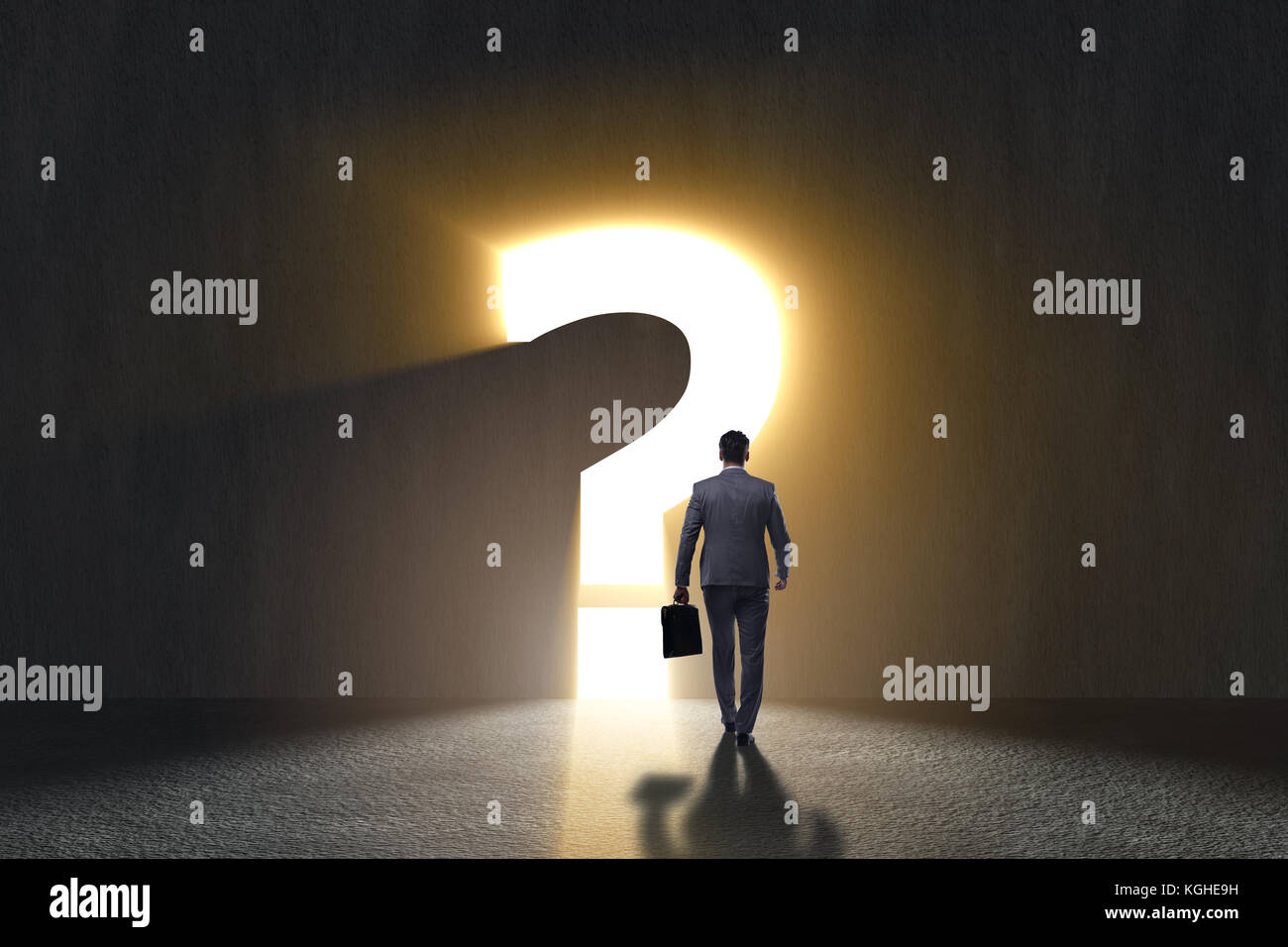 Businessman facing difficult choice dilemma Stock Photo - Alamy