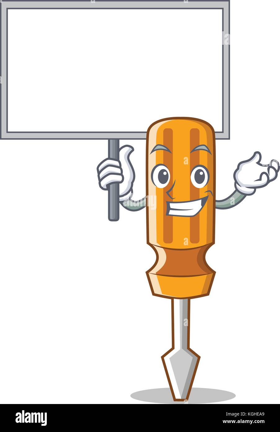 Bring board screwdriver character cartoon style Stock Vector Image ...