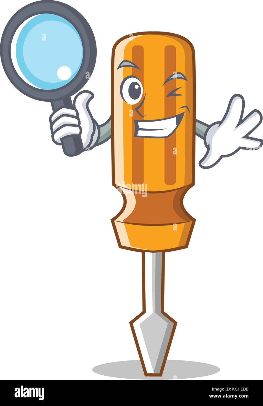 Detective screwdriver character cartoon style Stock Vector Image & Art ...