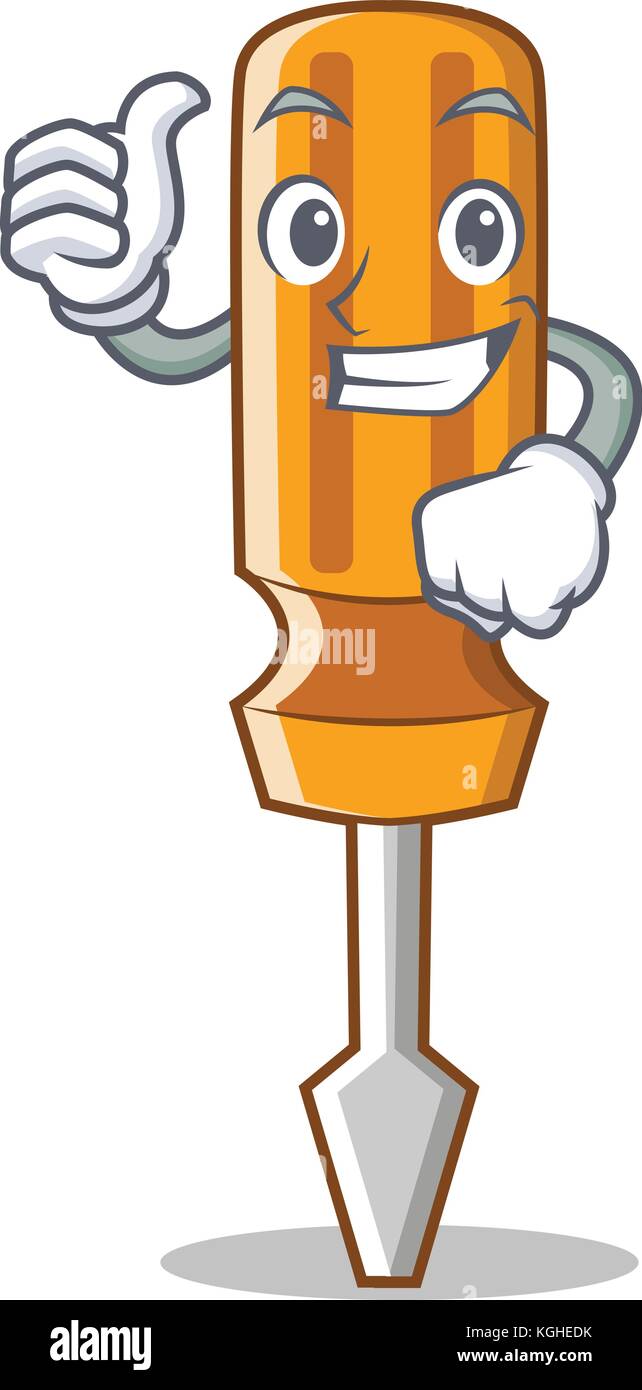 Thumbs up screwdriver character cartoon style Stock Vector Image & Art ...