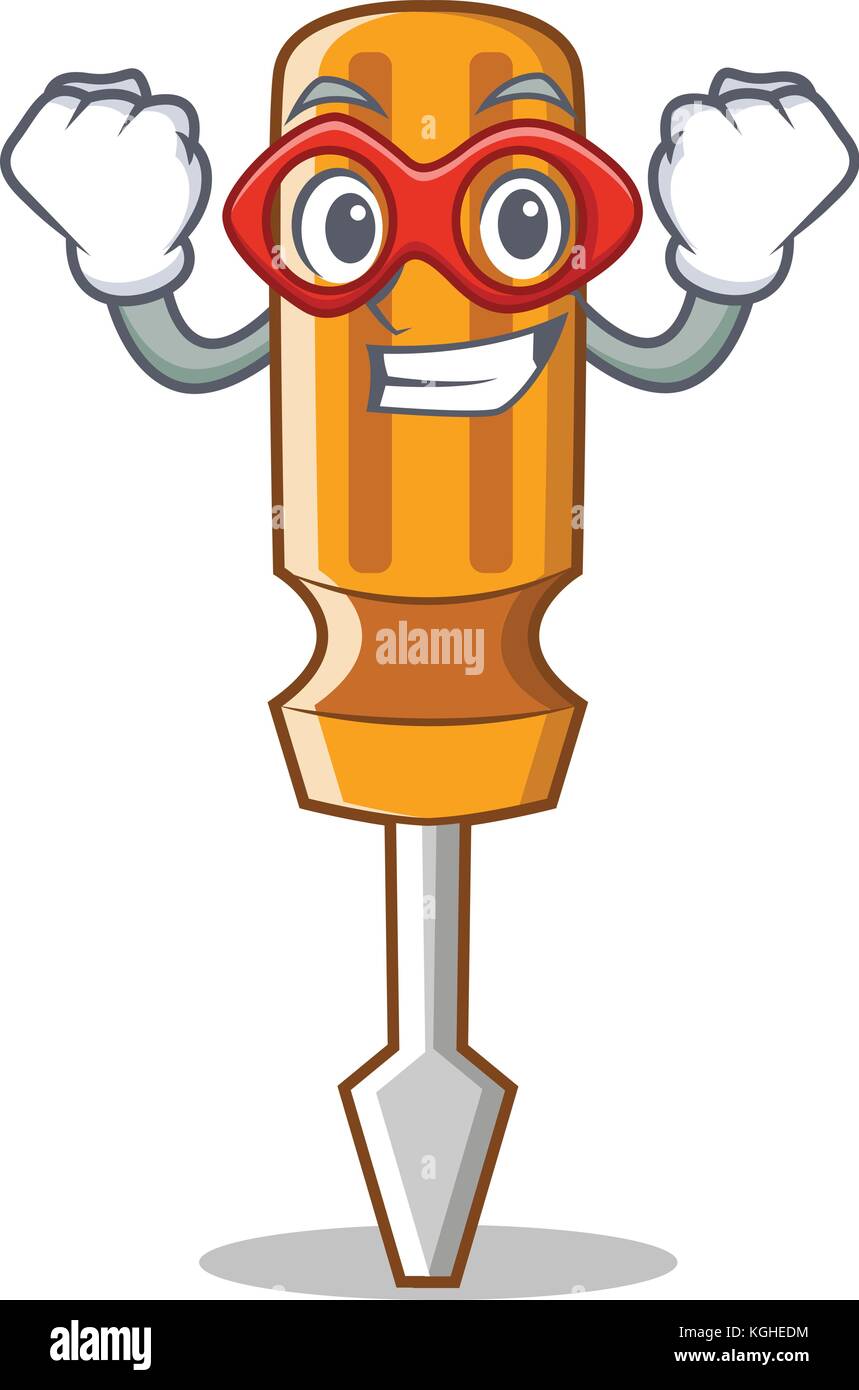 Super hero screwdriver character cartoon style Stock Vector Image & Art ...