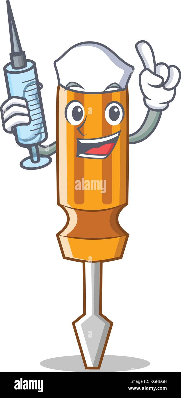 Nurse screwdriver character cartoon style Stock Vector Image & Art - Alamy