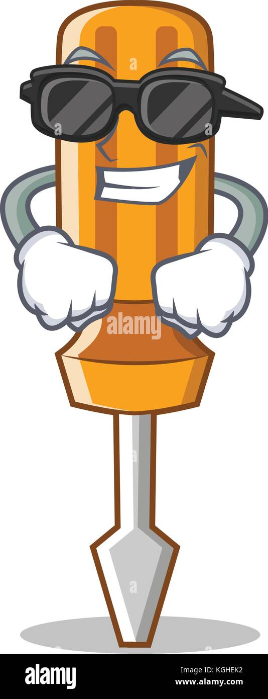 Screwdriver With Eyes Cartoon