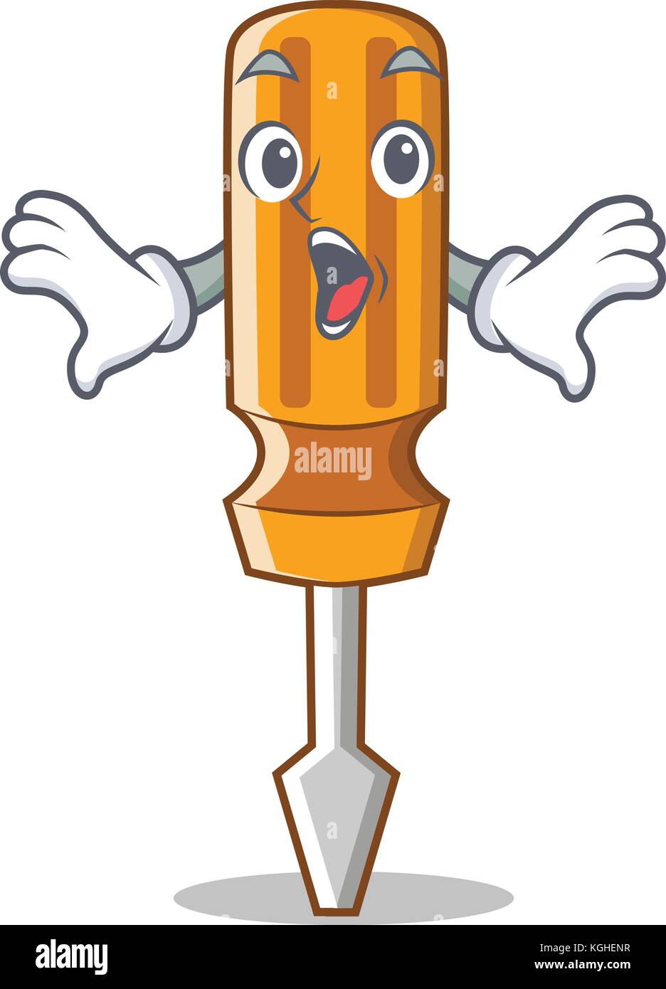 Surprised screwdriver character cartoon style Stock Vector Image & Art ...