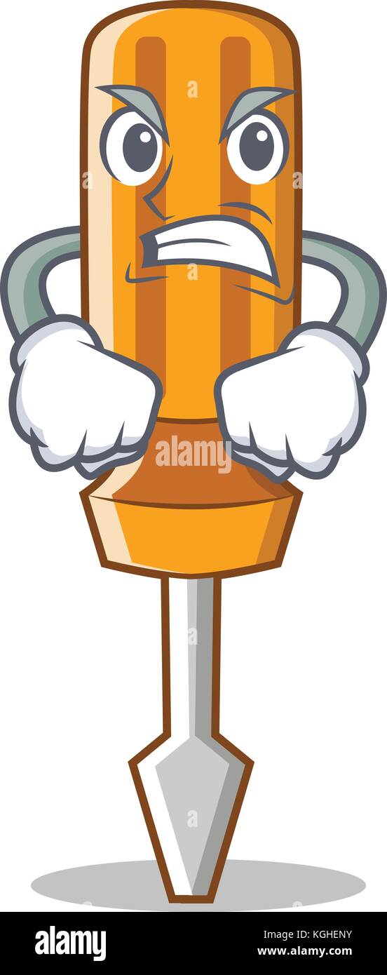Angry screwdriver character cartoon style Stock Vector Image & Art - Alamy