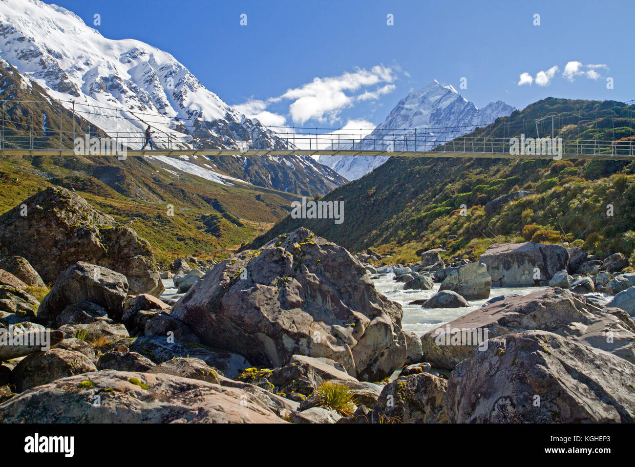 Mount cook bridge new zealand hi-res stock photography and images - Alamy