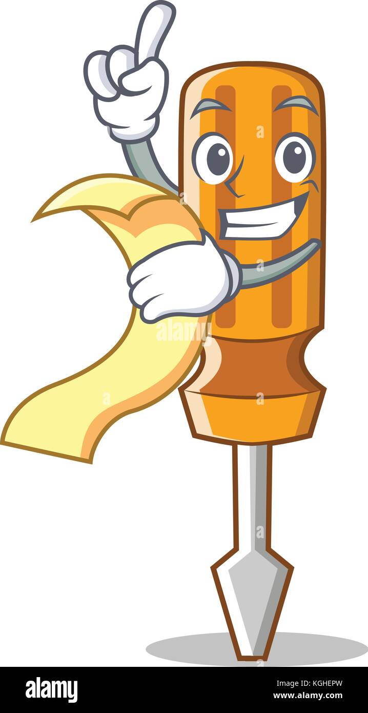 With menu screwdriver character cartoon style Stock Vector Image & Art ...