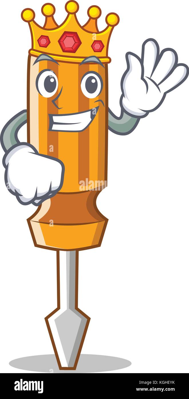 King screwdriver character cartoon style Stock Vector Image & Art - Alamy