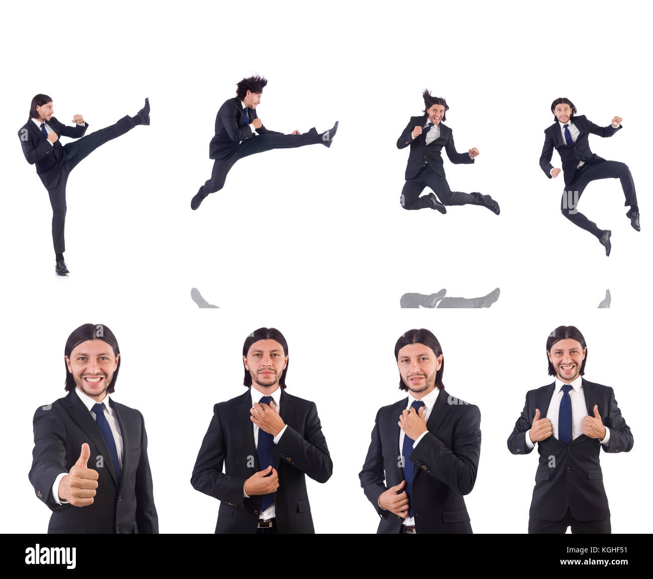 Young businessman isolated on the white background Stock Photo - Alamy