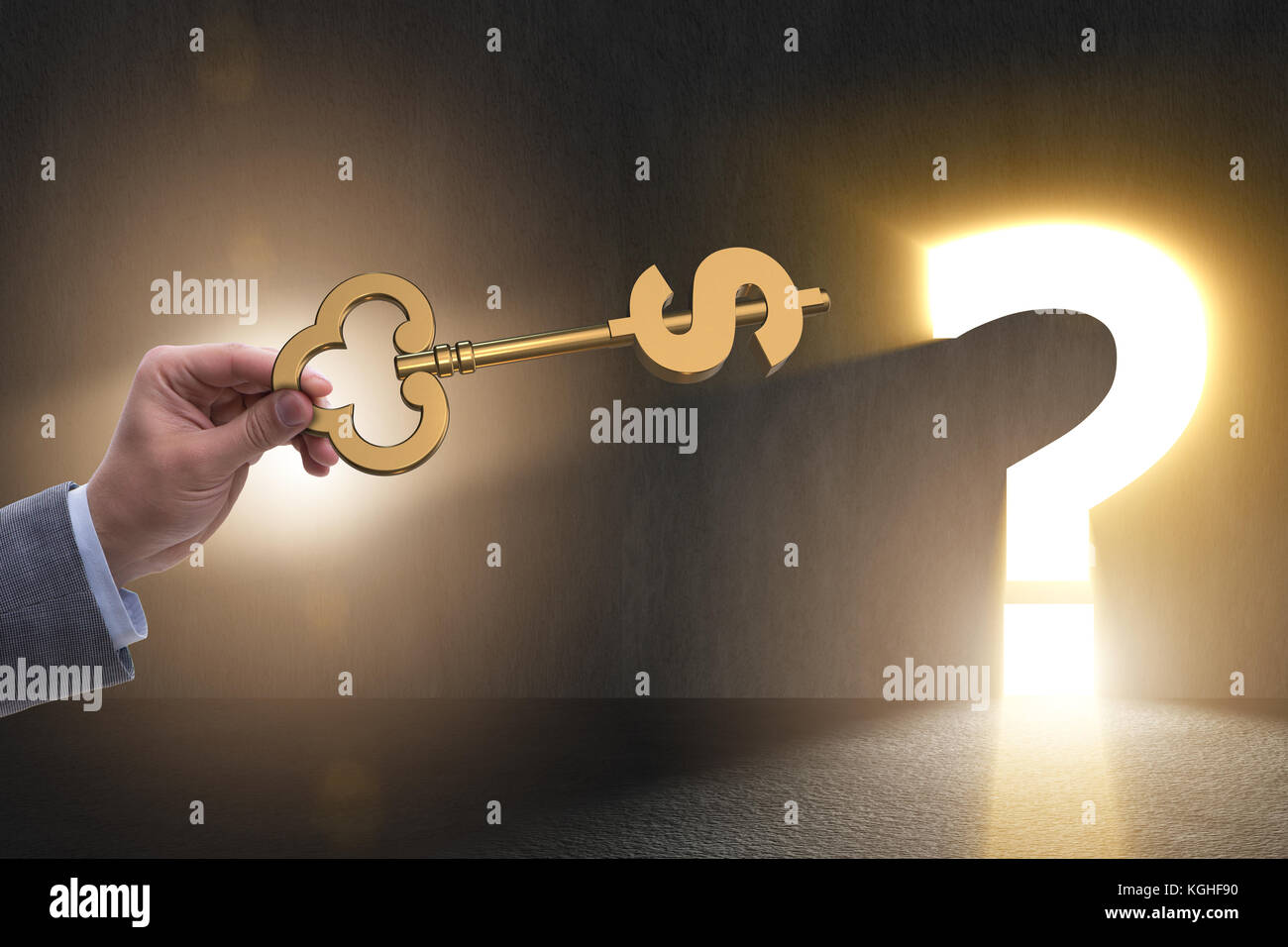 Concept of key to financial success and prosperity Stock Photo - Alamy