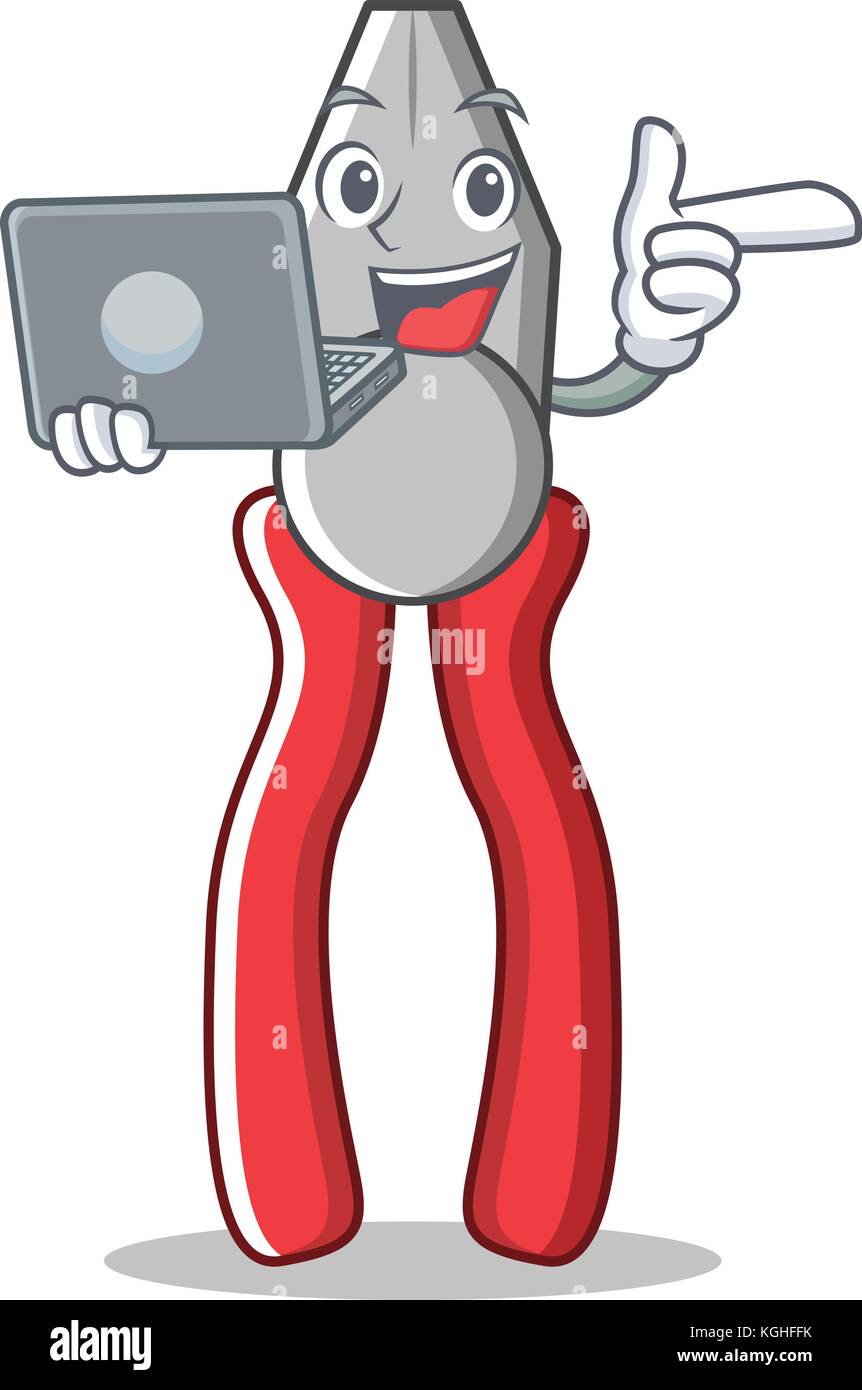 With laptop pliers character cartoon style Stock Vector Image & Art - Alamy