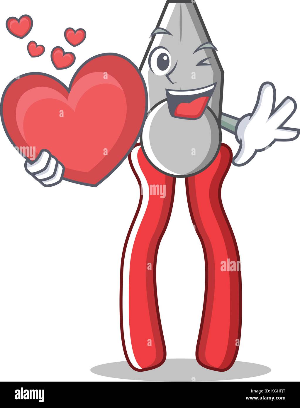 With heart pliers character cartoon style Stock Vector Image & Art - Alamy