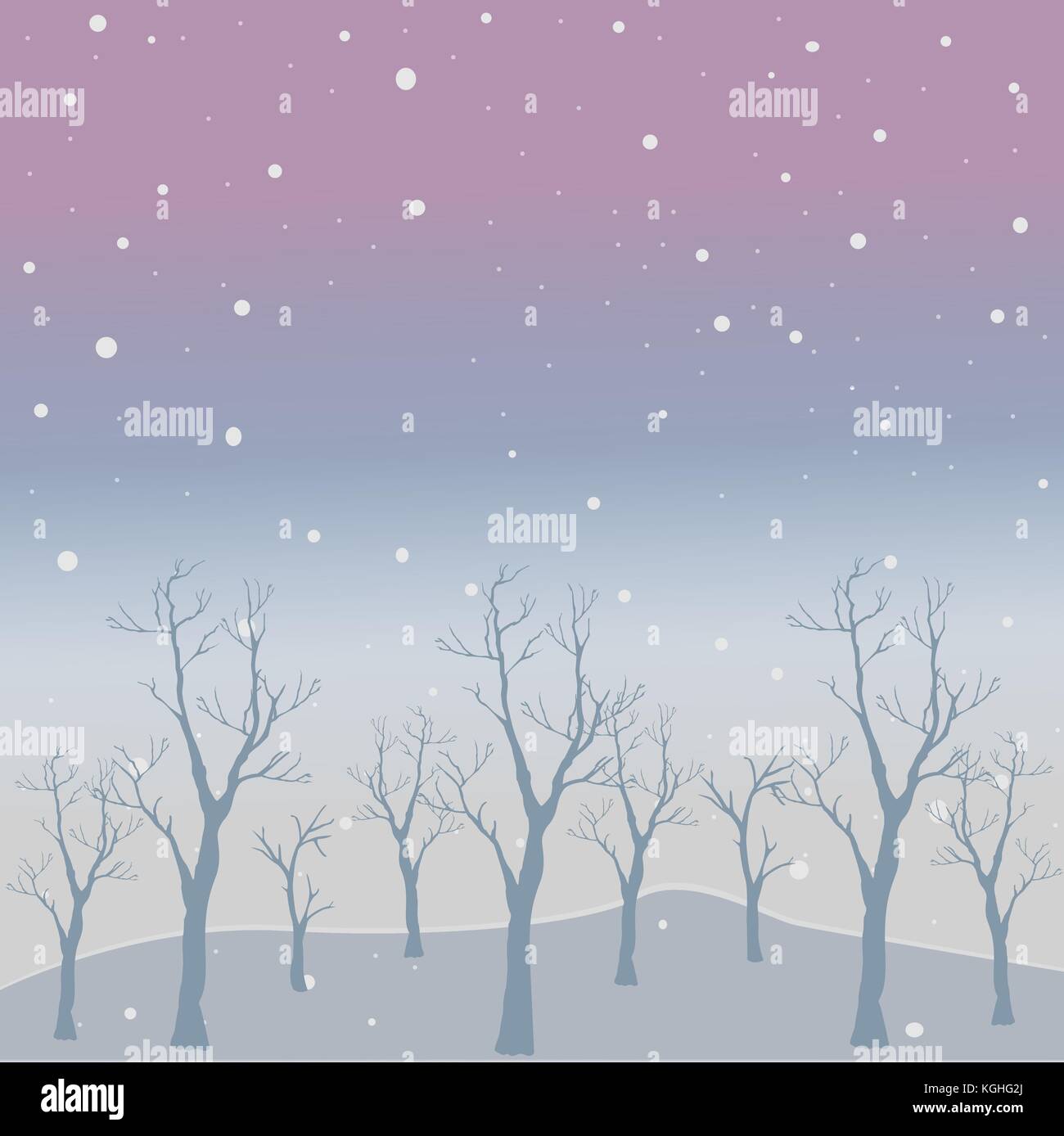 Silhouettes of Trees on subtle background. Tree Pattern. Vector ...