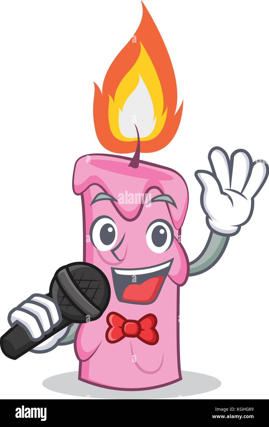 Singing candle character cartoon style Stock Vector Image & Art - Alamy