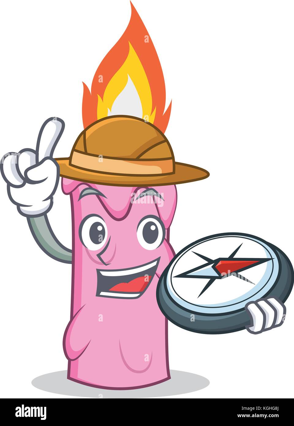 explorer candle character cartoon style Stock Vector Image & Art - Alamy